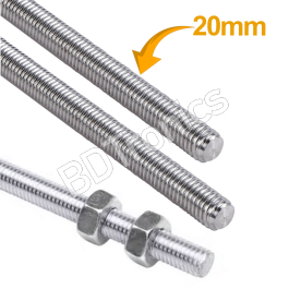20mm Stainless Steel SS Threaded Rod Length 1000mm (M20) price in BD