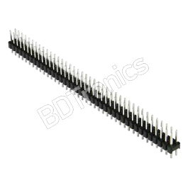 Male Pin Header Double Row 2x40 Pins 2.54mm Pitch Connector price in BD
