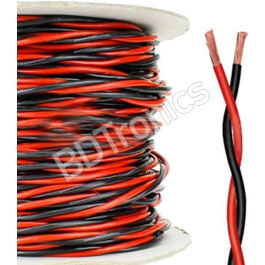 14/76 Flexible Electrical Wire Twisted Copper Cable Red+Black Pair (per ...
