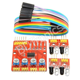 4 Channel IR Infrared Tracking Sensor Line Following Obstacle Avoidance ...