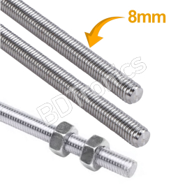 8mm Stainless Steel SS Threaded Rod Length 1000mm (M8) in Bangladesh (BD)