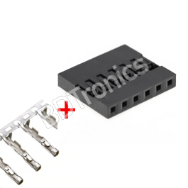 6P Dupont Connector Jumper Wire Cable Housing Female Pin 2.54mm Pitch ...