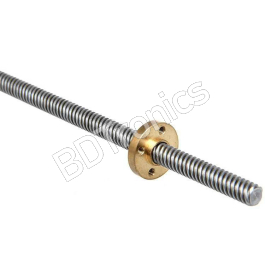 T8 Lead Screw Length 500mm Lead 8mm Pitch 2mm Thread Trapezoidal Rod ...