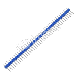Male Pin Header Single Row 1x40 Pins 2.54mm Pitch Connector (Blue) in ...