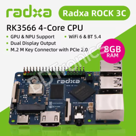Radxa ROCK 3C (Quad Core) 8GB RK3566 Single Board Computer with GPU NPU HDMI 4K in Bangladesh