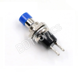 7mm Metal Push Button Threaded 2-Pin (Blue) in Bangladesh
