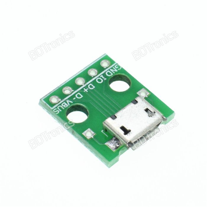 Micro USB to DIP 2.54mm Adapter Module Breakout PCB Board in Bangladesh