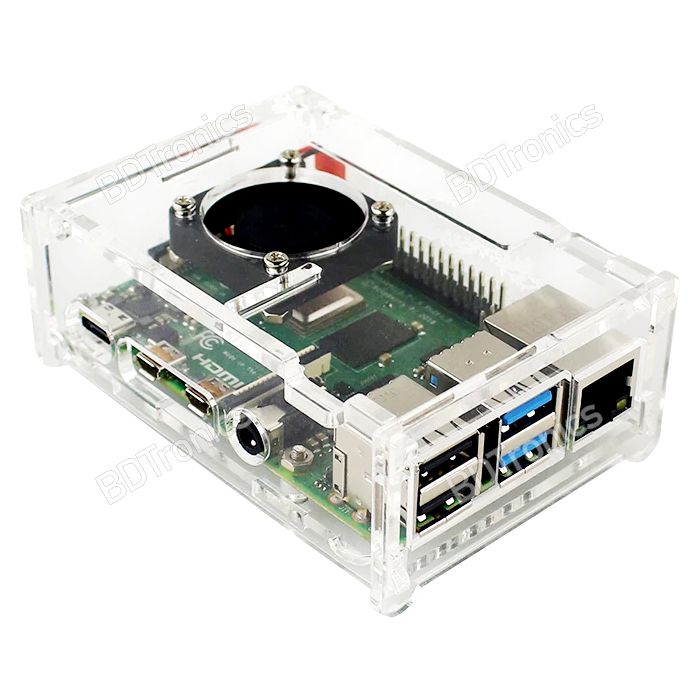 Transparent Acrylic Case for Raspberry Pi 4 in Bangladesh