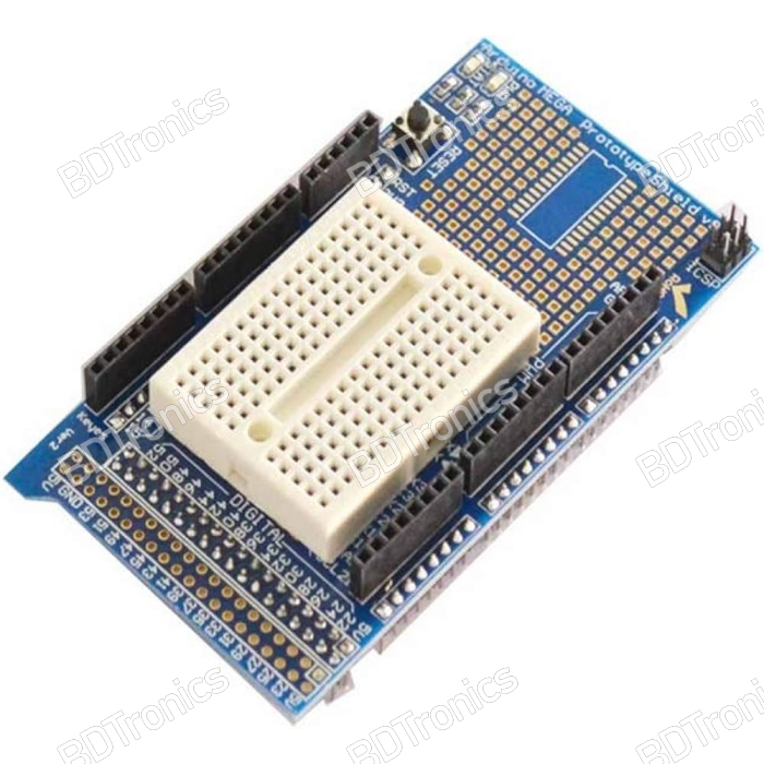 Prototype Shield V3.0 for Arduino Mega with Breadboard in Bangladesh