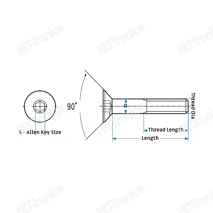 m5 thread dimensions