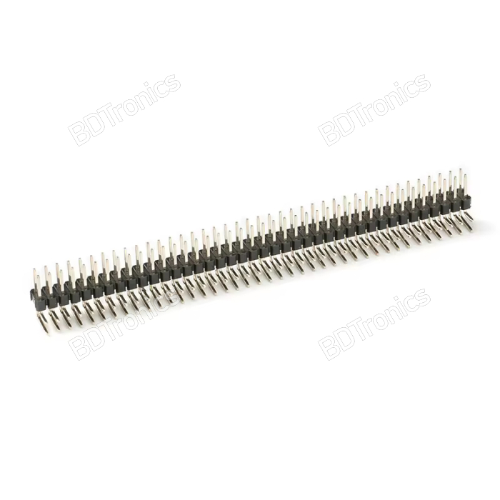 Male Pin Header Single Row 2x40 Pins 2.54mm Pitch Connector (L Shaped) price in BD