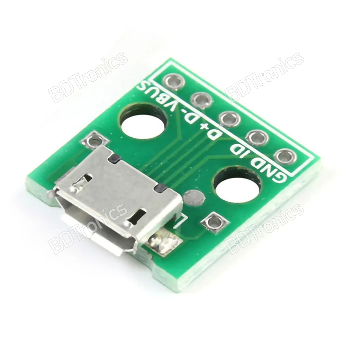 Micro USB to Breadboard Adapter & PCB 2.54mm DIP 5P price in BD