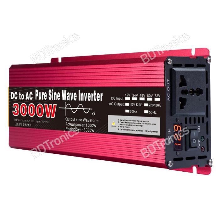 High Quality 3000w Pure Sine Wave Solar Inverter Input 12v 24v 48v Dc
