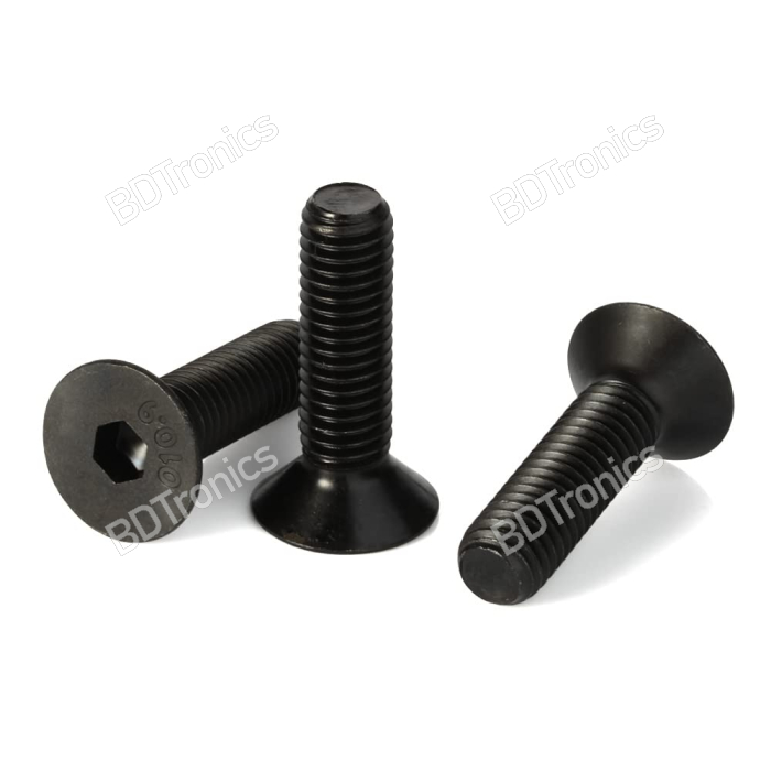 M4 Countersunk Flat Head Carbon Steel Hex Allen Bolt Machine Screw ...