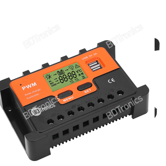 Good Quality 12V/24V 30A PWM Solar Charge Controller 48V Solar Panel Lead Acid Lithium Battery ...