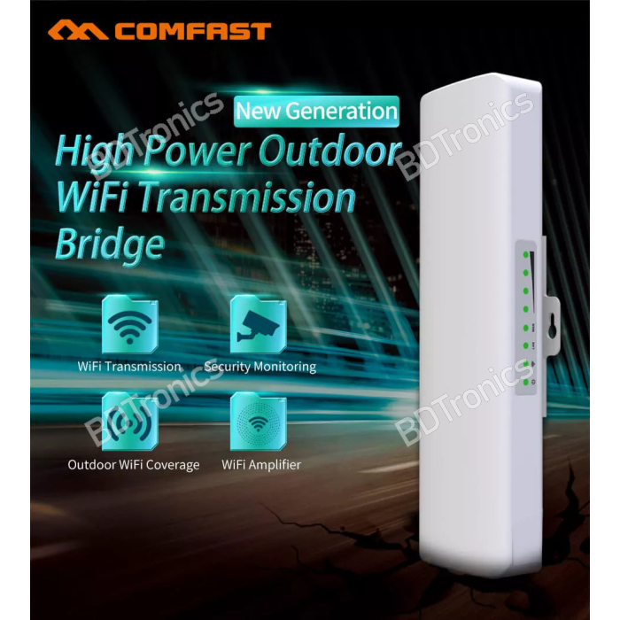 Comfast CF-E314 V2 2.4GHz Outdoor WiFi CPE 5KM Long Range P2P WiFi ...