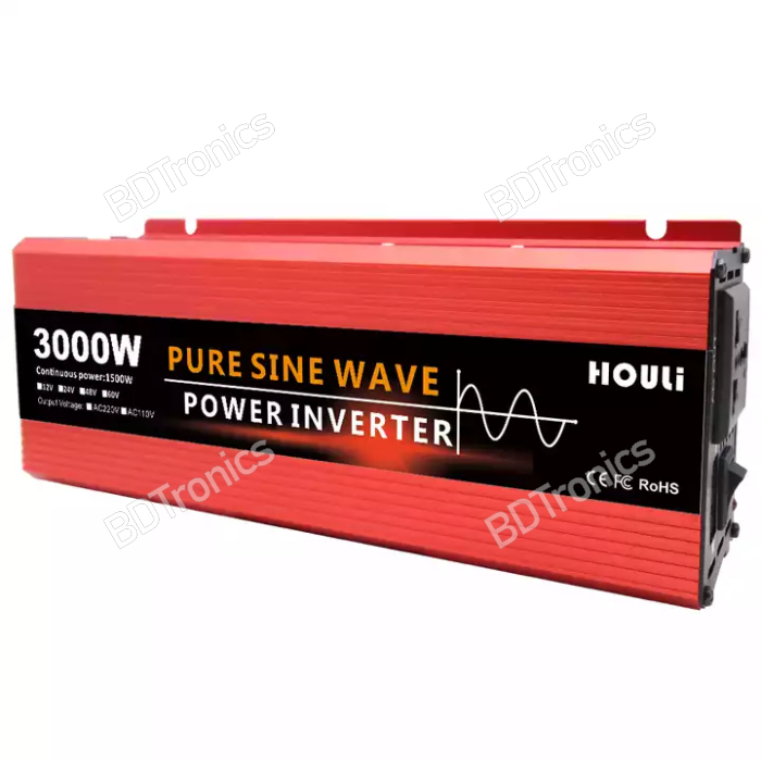 High Quality 3000W Pure Sine Wave Digital Solar Inverter Input 12V 24V 48V DC to Output 220V AC ...
