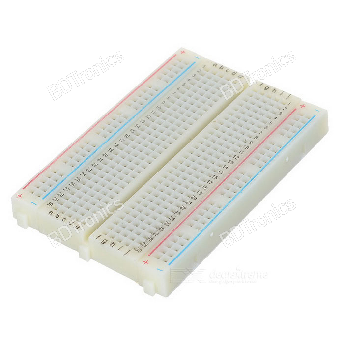 Medium Size Breadboard MB102 400 Points Solderless Prototype Breadboard ...