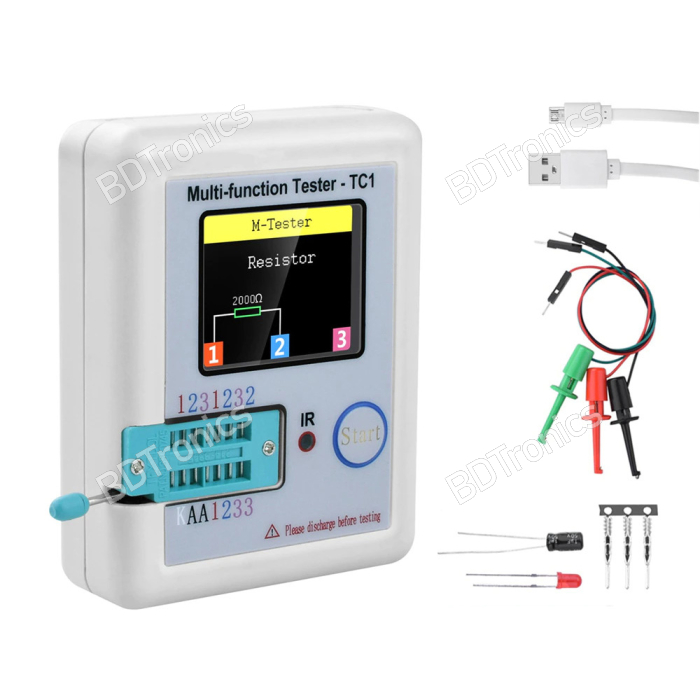 LCR-TC1 1.8" Multi-functional Transistor Mosfet Diode Component Tester ...