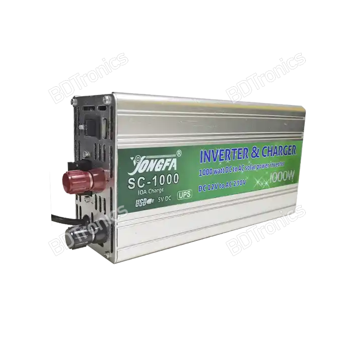 Jongfa 1000W Solar Inverter 12V DC to 220V AC with IPS function + 10A ...