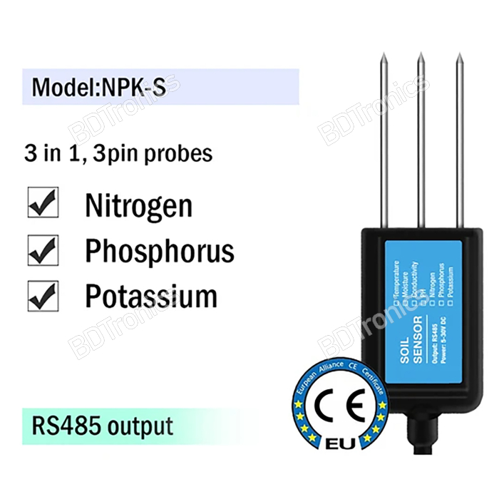 Soil NPK Sensor (3 in 1) Agricultural RS485 Modbus price in BD