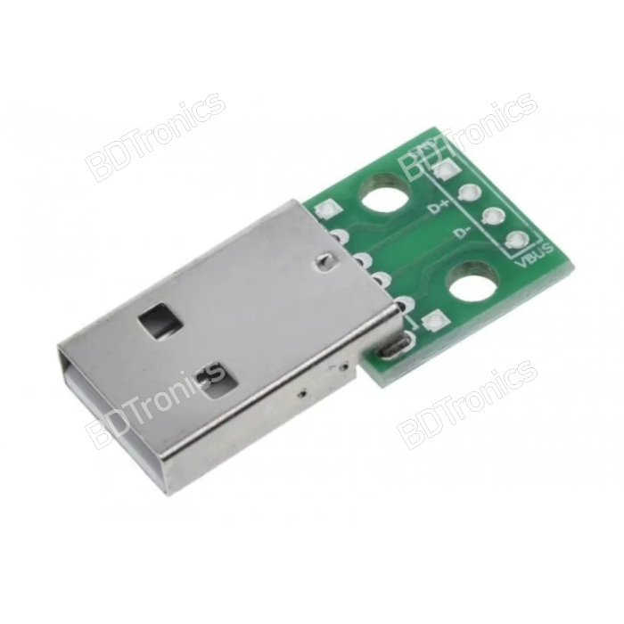 USB Type A Male to Breadboard Adapter & PCB 2.54mm DIP 4P price in BD