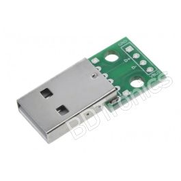 USB Type A Male to Breadboard & PCB 2.54mm DIP 4P in Bangladesh