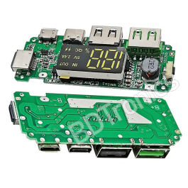 Dual USB Mobile Power Bank Circuit 5V 2.4A USB Type-C Charging Board ...