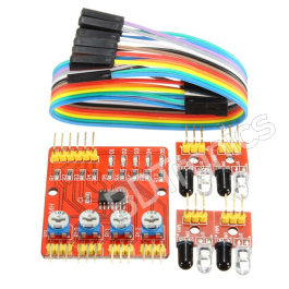 4 Channel Infrared Tracking Sensor Module IR Line Patrol For Arduino ...