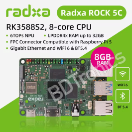 Radxa ROCK 5C (Octa Core) 8GB RK3588S2 Single Board Computer with 6TOPs ...