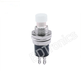 7mm Thread 2-Pin Metal Push Button (White) price in BD