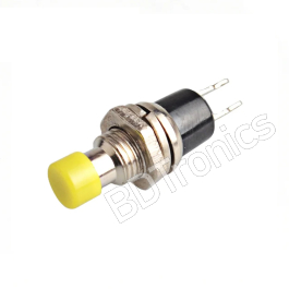 7mm Thread 2-Pin Metal Push Button (Yellow) price in BD