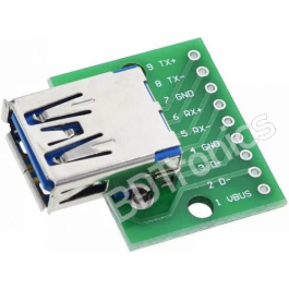 USB 3.0 Type A Female to Breadboard Adapter & PCB 2.54mm DIP 9P price in BD