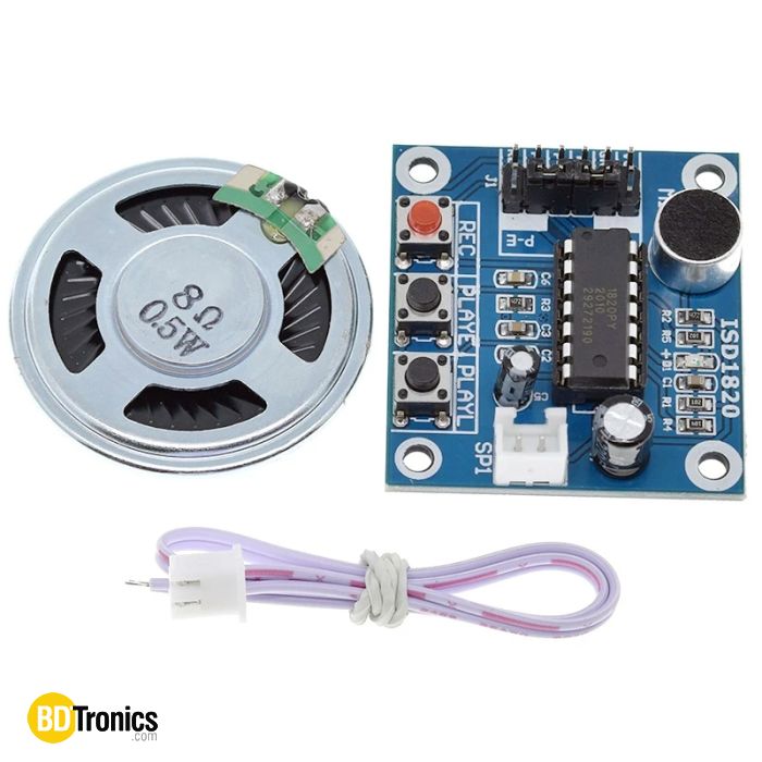ISD1820 Voice Recorder Module with Microphone + Loudspeaker