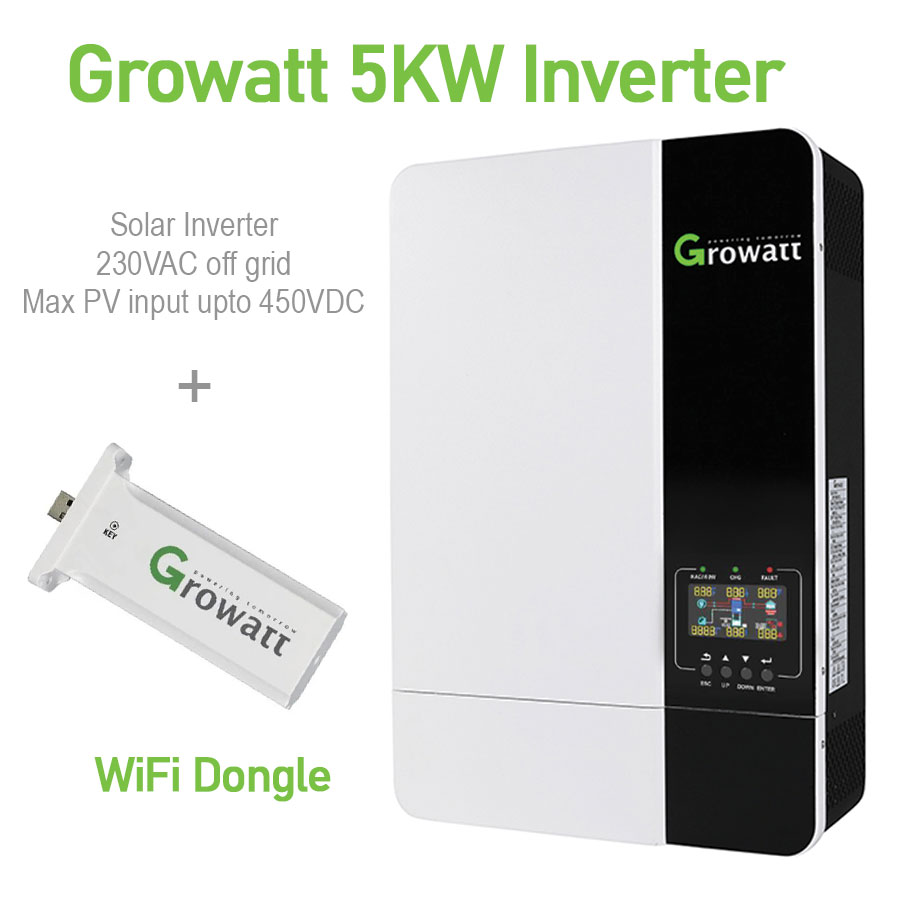 GROWATT SPF 5000 ES WiFi 48V 5KW Off Grid Intelligent Pure, 52% OFF